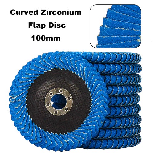 100mm 4" Curved Zirconium Flap Disc Sanding Grinding Wheel Angle ...