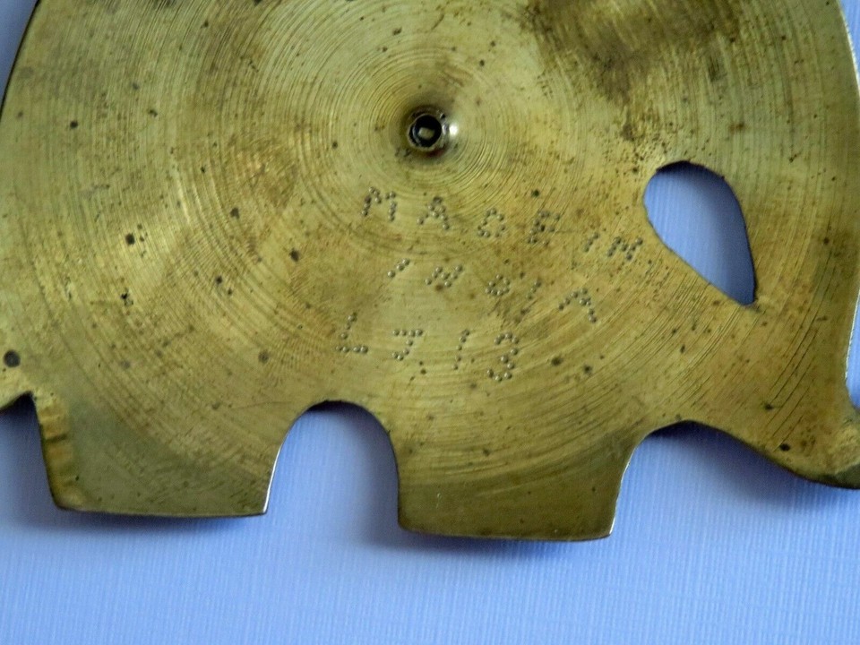 Vintage Tibetan Chinese Red Enamel on Brass Elephant Pendant. c 1970 | eBay