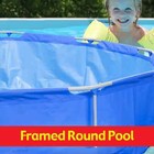 Giant Round 10ft Garden Family Swimming Paddling Pool 3m x 0.76m Metal ...