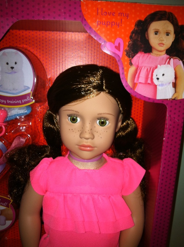 RARE Our Generation BECCA & PEARL 18'' Fashion Doll & Pet Dog ...