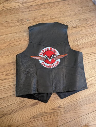 UNIK Men's Leather Motorcycle Vest w/ Harley, POW, Vulcan Riders ...