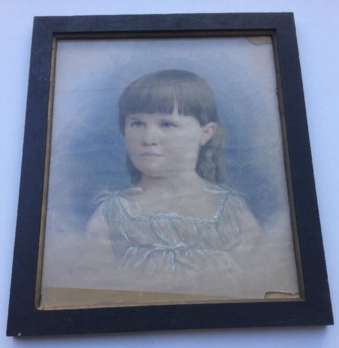Colonial Pastel Portrait of a Young Girl Circa 1830s | eBay