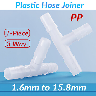 Plastic Hose Joiner Silicone Vacuum T-Piece 3 Way Boost Gauge Pipe Tap ...