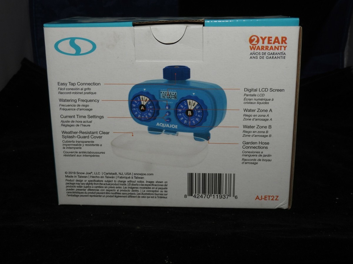 AQUA JOE 2-Zone Customizable Electronic Water Timer AJ-ET2Z, 45% OFF