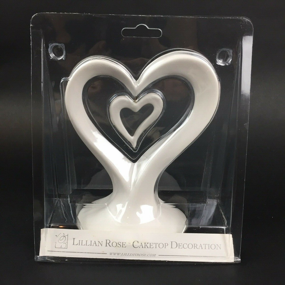Double Heart Wedding Cake Topper