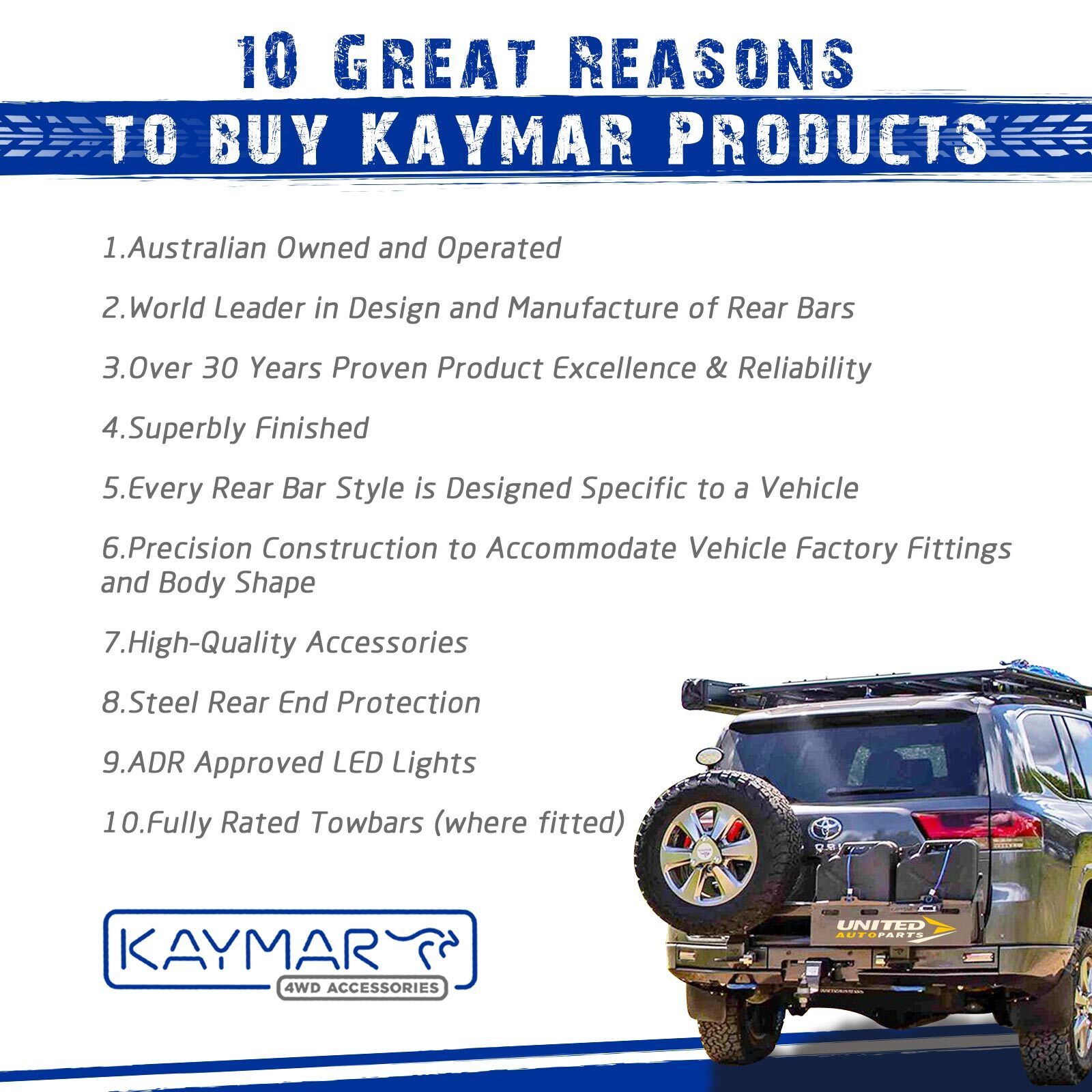 Kaymar Jack Holder Steel Wheel on Door for Toyota Landcruiser 78 Series ...