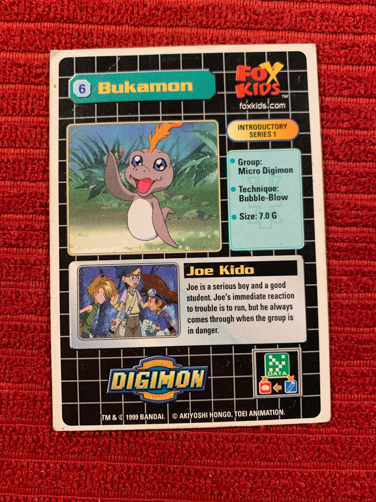 Joe & Bukamon Introductory Series 1 #6 Digimon Animated Series TCG | eBay
