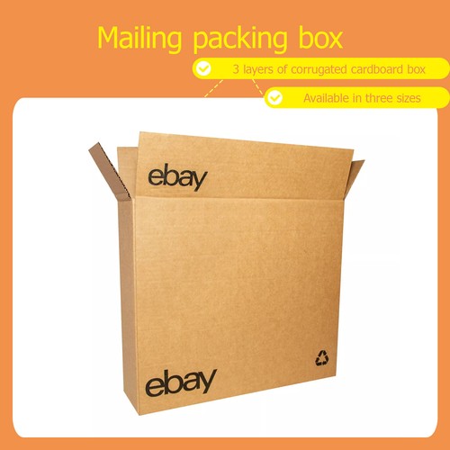 100 Shipping Packing corrugated cardboard boxes ebay logo–Multiple ...