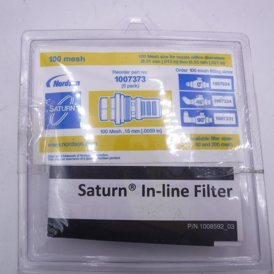 5 Pack Nordson 1007373 Mesh Saturn In line Filters 100 Mesh .15 mm | eBay