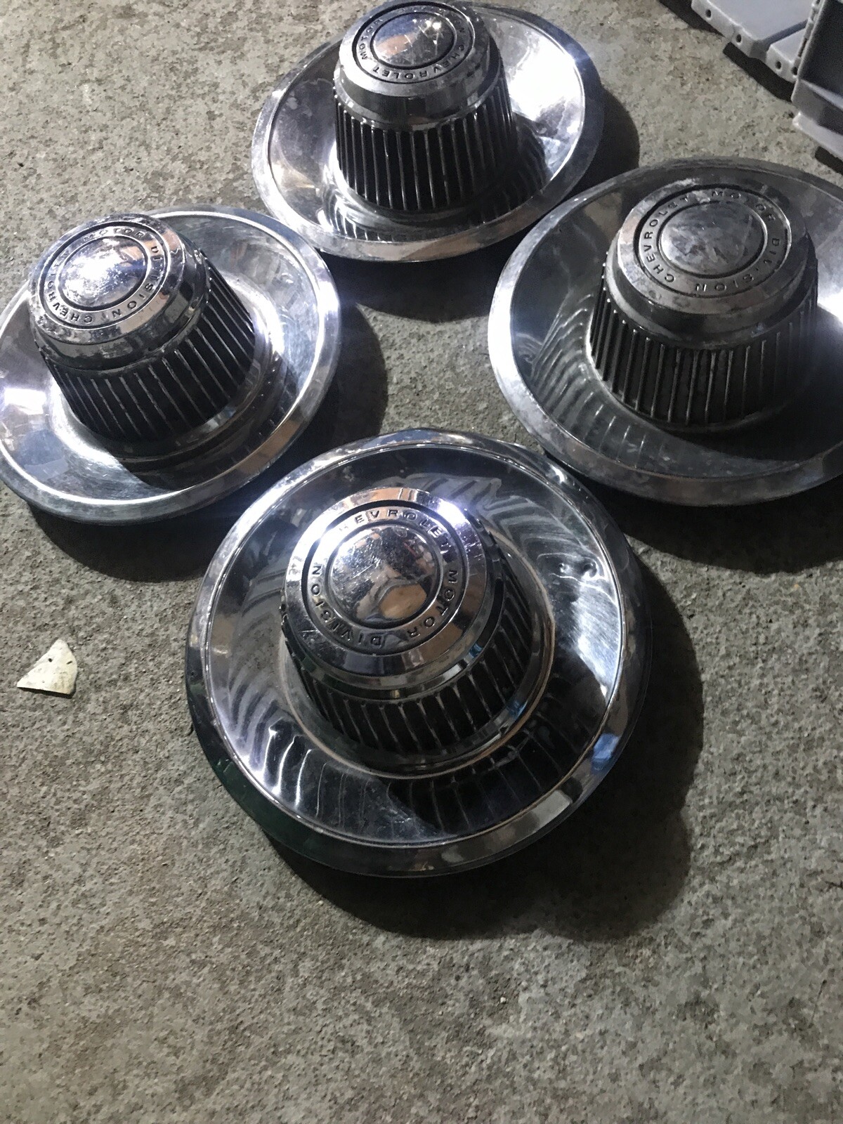 SET OF 4 OEM RALLY CENTER CAPS RIMS WHEELS CHEVY CAMARO NOVA CHEVELLE ...