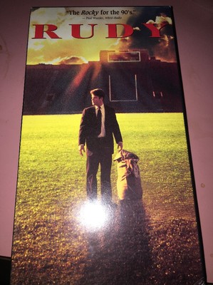 Rudy VHS Tape Movie Sean Astin Ned Beatty True Story Football Drama as ...