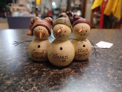 Suzi Skoglund 2012 Good Friends Snowmen 2.5" tall Winter Holiday ...