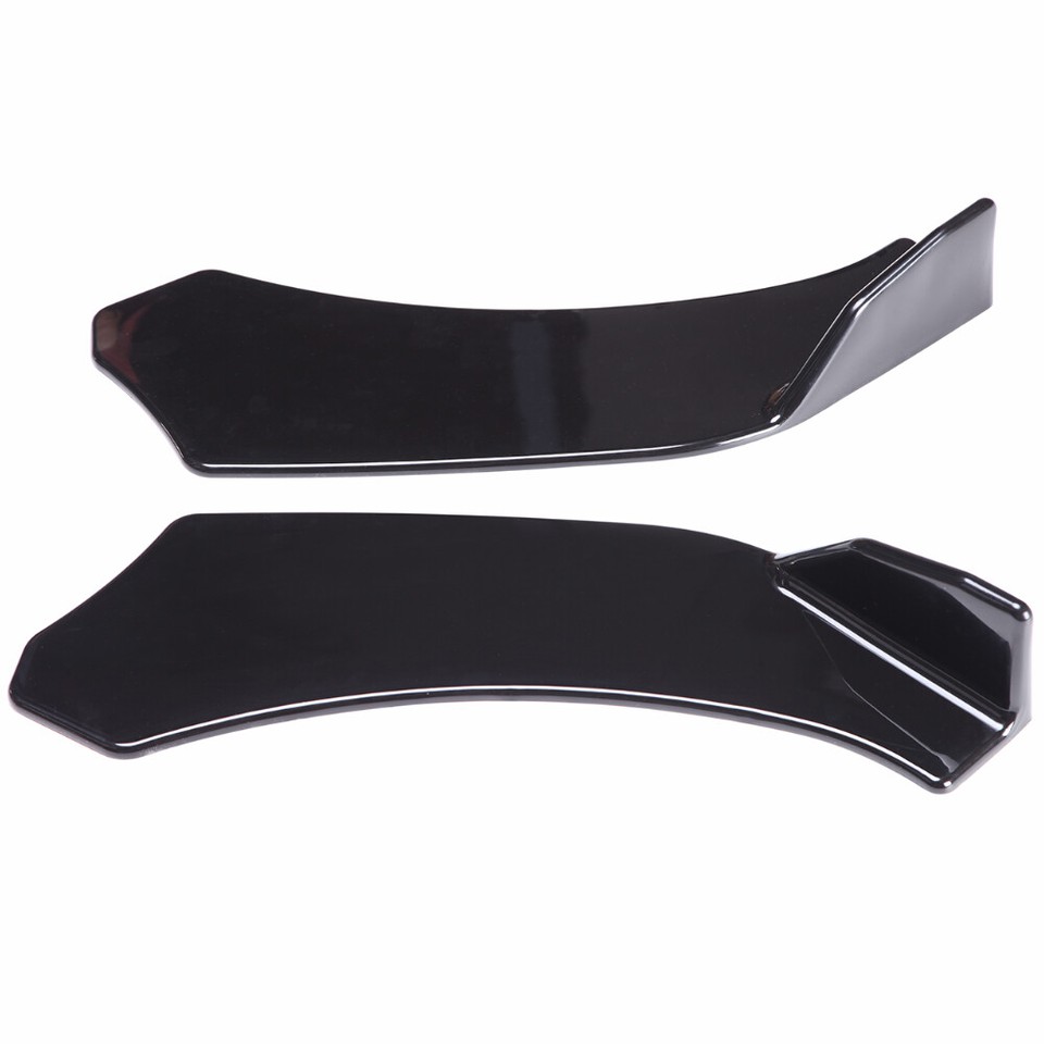 For Dodge Ram 1500 Gloss Black Front Bumper Lip Splitter + Splitter Rod ...