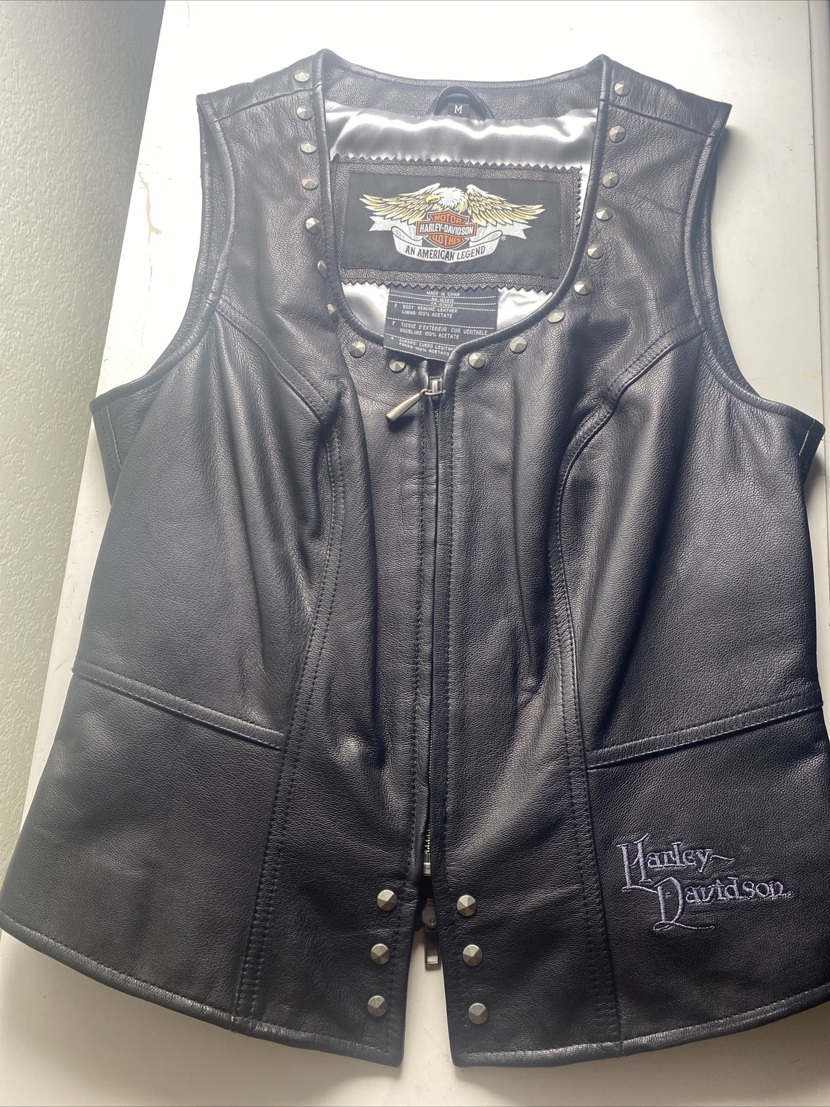 Harley Davidson Cycle Queen Women’s Vest Size M - Gem