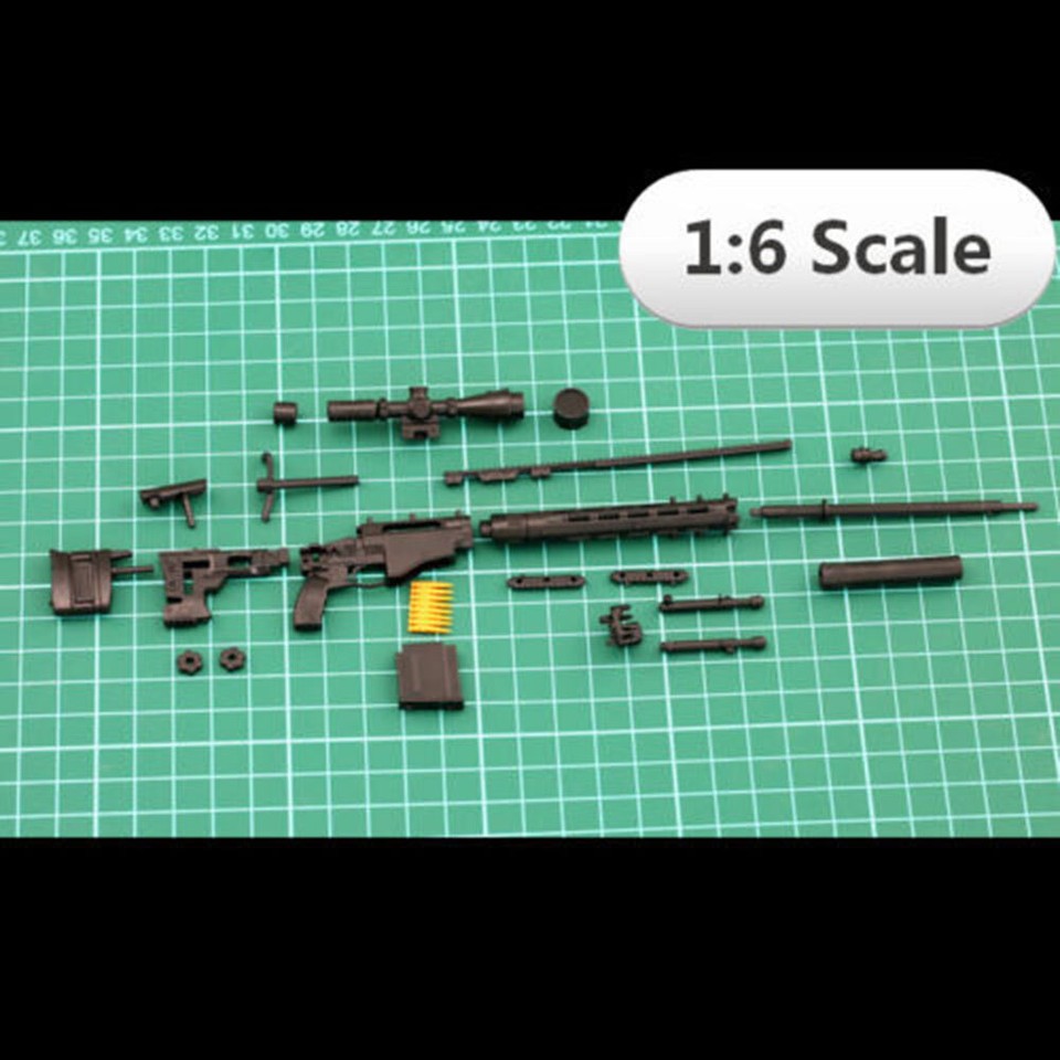 1/6 Scale MSR Sniper Rifle US Army Modular Gun Model Action Figure Toy ...