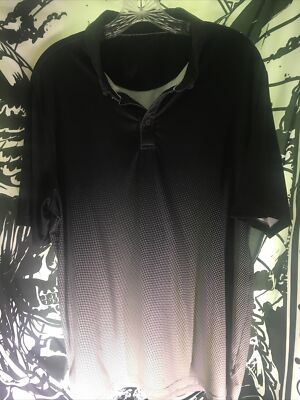 Mens Anderson Ord Golf Shirt Black And White Size L | eBay