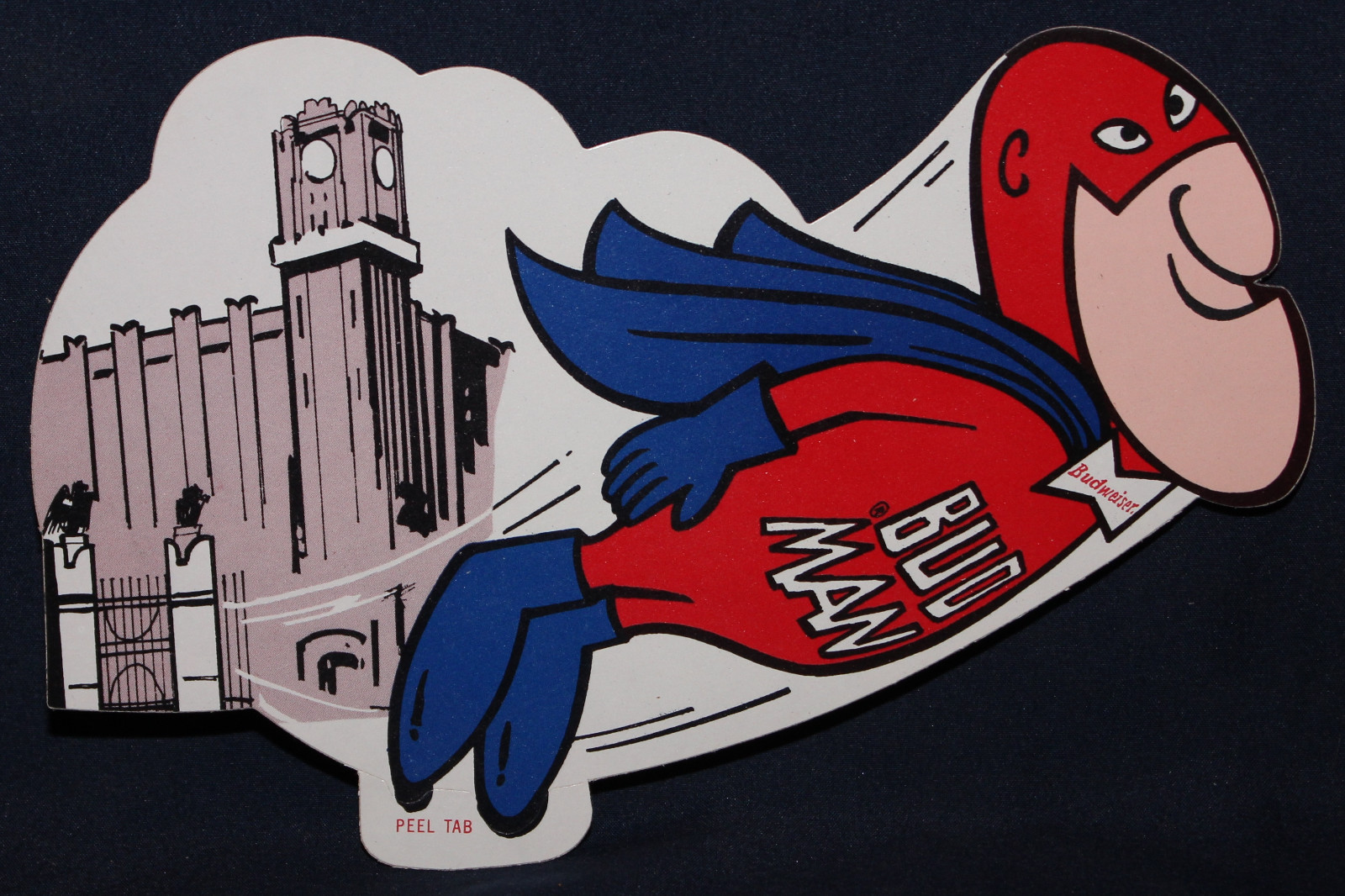 Original Vintage Flying Bud Man Budweiser King of Beers Sticker/Decal ...