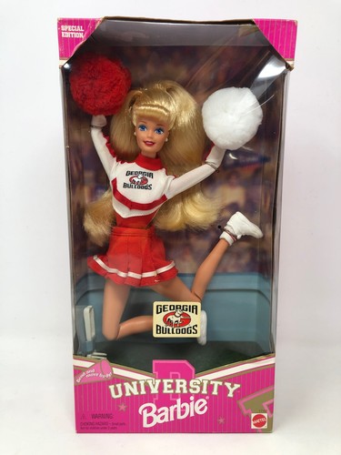 University Barbie Special Edition Cheerleader Georgia Bulldogs ...