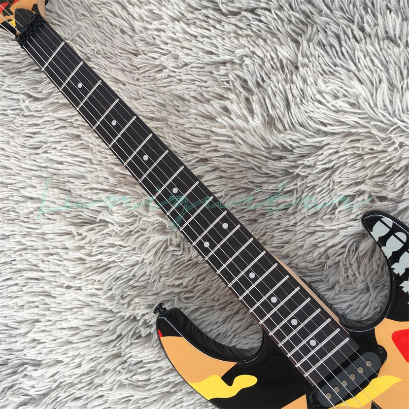 Black George Lynch Kamikaze Electric Guitar SH Pickups Black Hardware ...