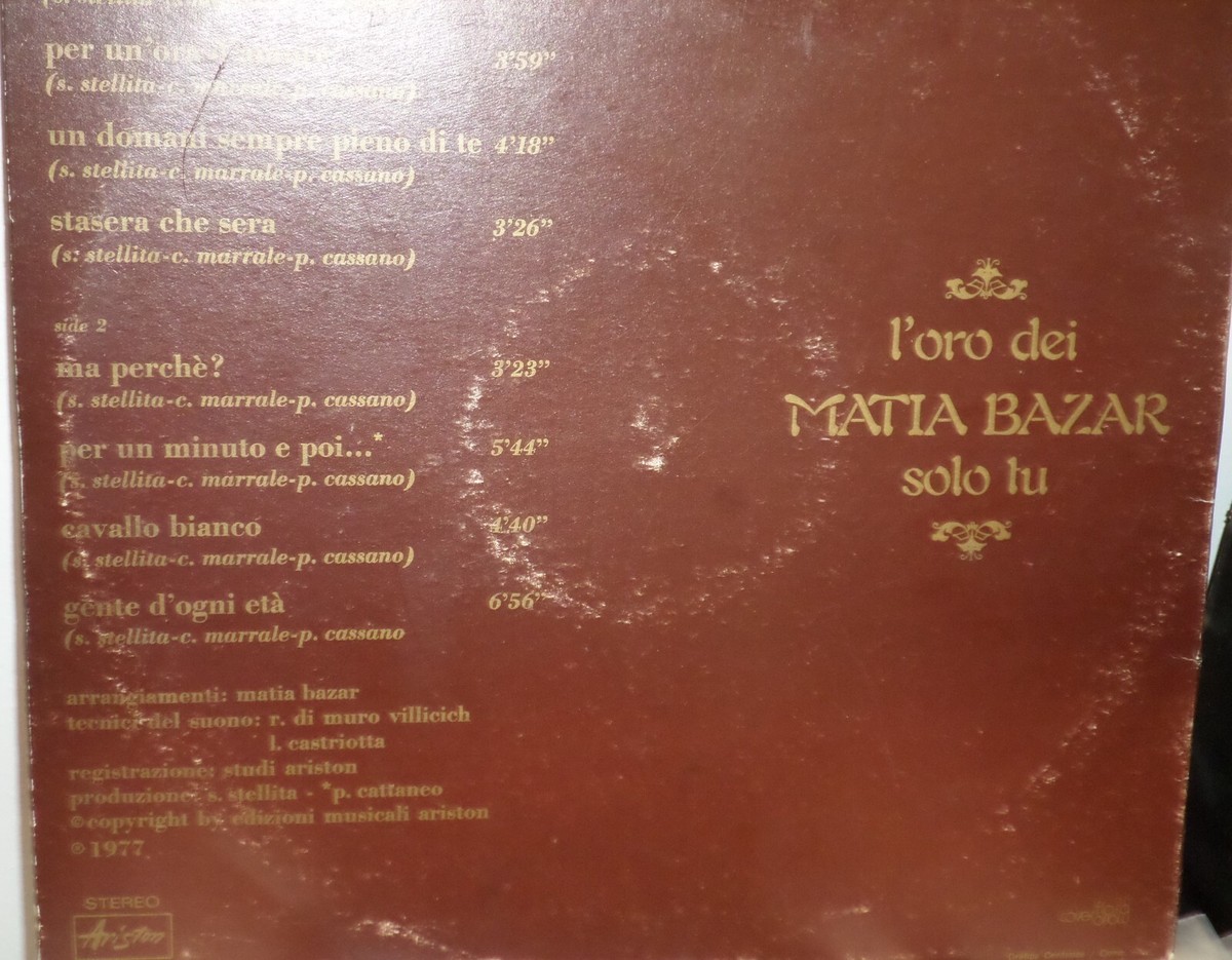 Matia Bazar Anni 70 Palermo Matia Bazar: Solo Grandi Successi