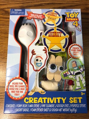 Toy Story 4 Creativity Set Disney Make Your Own Forky Sheriff Badge Kit ...