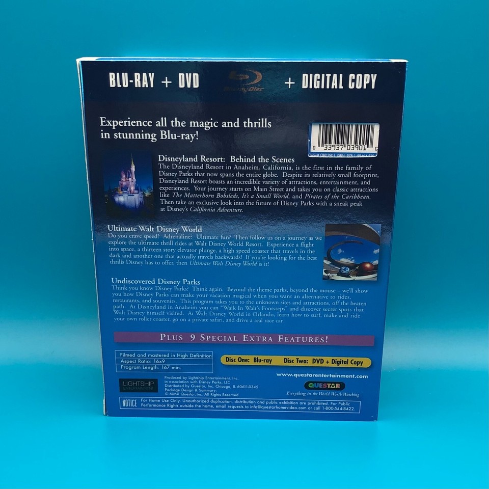 Disney Parks Secrets Stories Magic Behind the Scenes Blu-Ray DVD ...