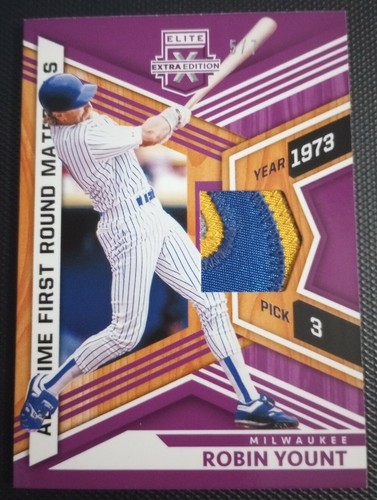 2021 Panini Elite Extra Edition Robin Yount All-Time First Round Patch ...