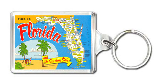 Florida The Sunshine State Keyring Souvenir Keychain | eBay UK