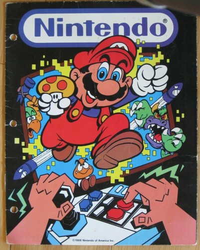 1980's super mario brothers folder school portfolio 3 ring used Vintage ...