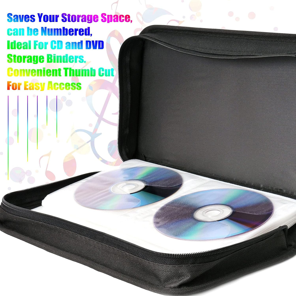 36 Pieces 4 Dise DVD Poly Sleeves 3 Rings CD Sleeves Binder Pages 144 Disc Capac | eBay