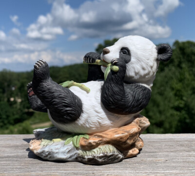 Vintage Maruri Precious Panda Lazy Lunch Figure 1992 Porcelain Design ...