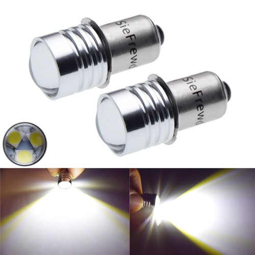 P13.5S 3SMD Led Flashlight Torch Bulb Light Lamp White 3V 4.5V 6V 12V ...