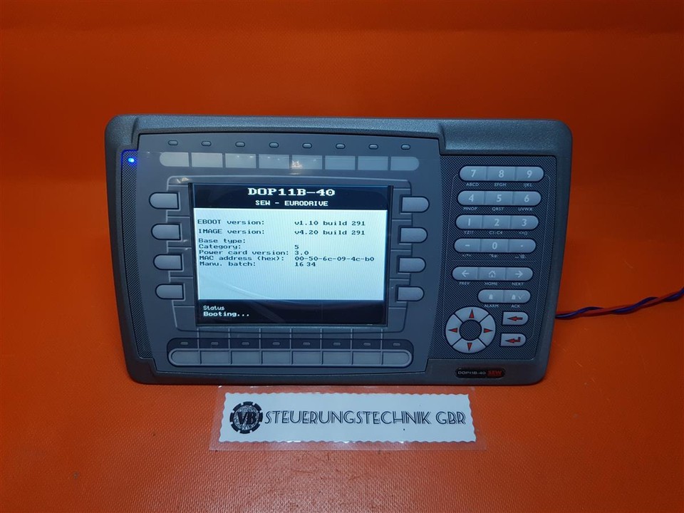 SEW Eurodrive Operator Panel DOP11B-40/Part.nr 17966582/ Hw: 1.20 Sw: 1 ...