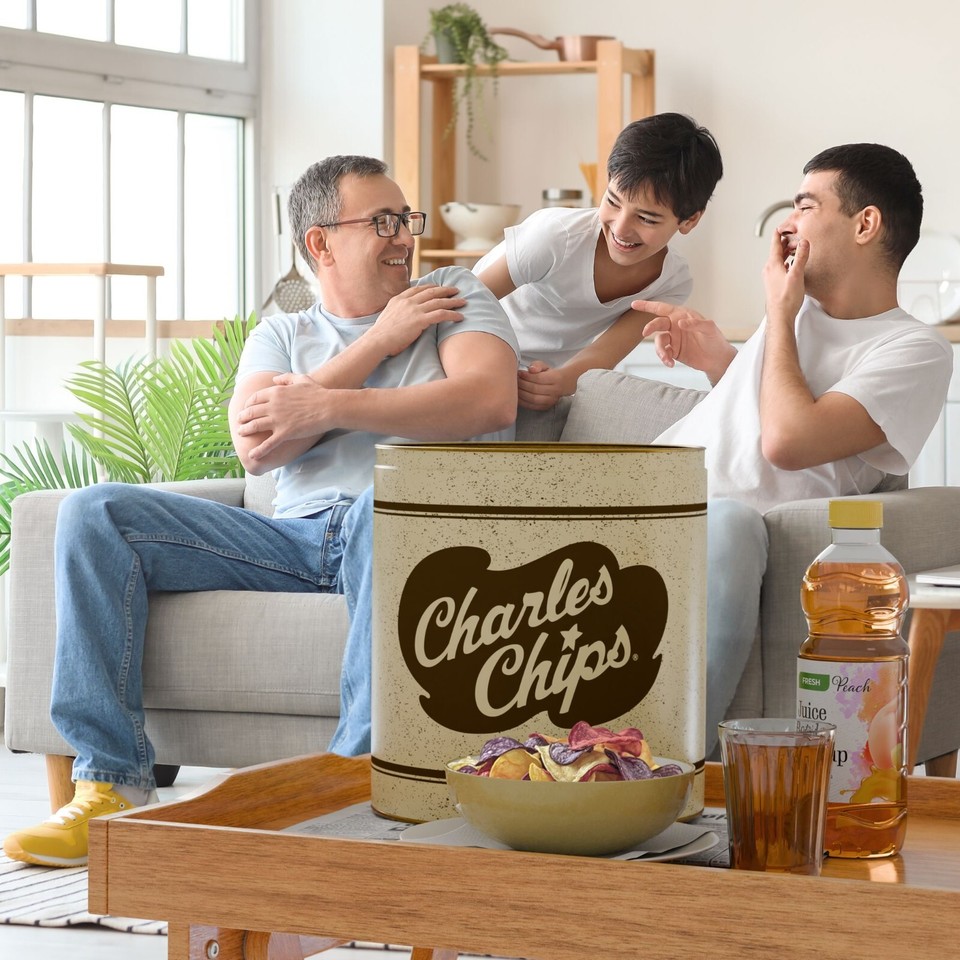 Charles Chips Sweet BBQ Potato Chips Tin | Premium Barbecue Potato ...