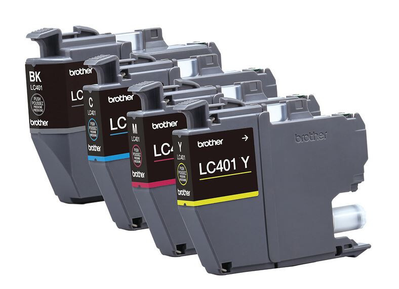 Brother LC401 4PK Genuine Multi-Pack Ink,- Black/Cyan/Magenta/Yellow ...