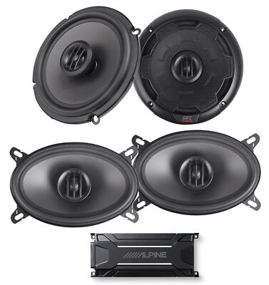 ALPINE KTA-30FW 600 Watt 4-Channel Amplifier Amp+MTX Thunder 6.5"+4x6 ...
