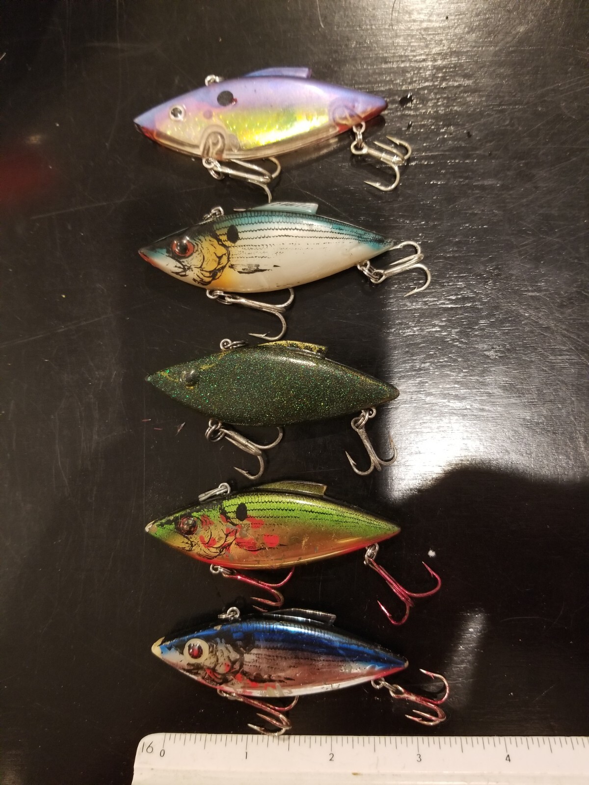 Lot Of (5) 1/2 Oz. Bill Lewis Rat-L-Trap Fishing Lures 3", Various ...