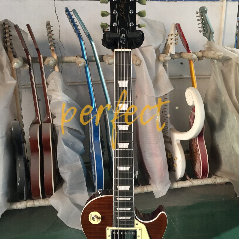 Jimmy Page LP Electric Guitar 6 Strings Mahogany Body Flame Maple Cap ...