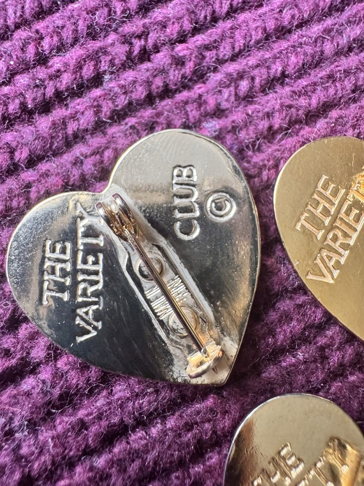 3x Vintage Variety Club Heart Brooches – Charity Pin Badges – 1990s ...