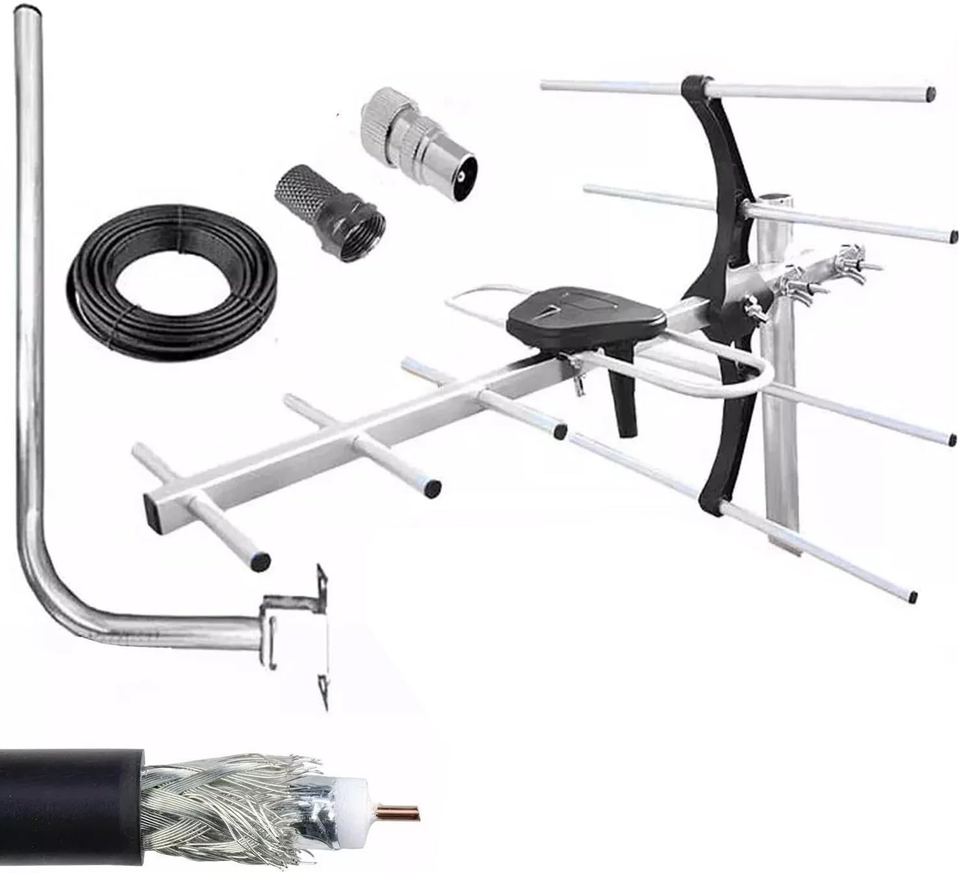 4G Outdoor Digital TV Aerial Installation Kit for Smart Freeview HD ...
