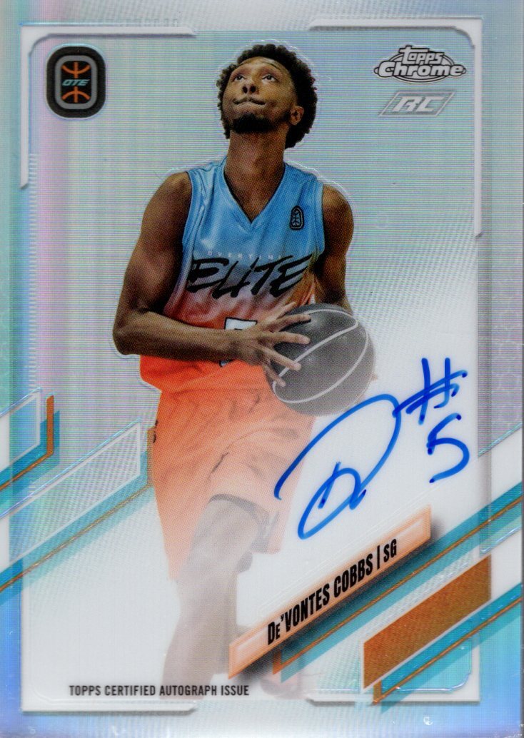 2021-22 Topps Chrome Overtime Elite Autographs #CADC1 De'Vontes Cobbs ...