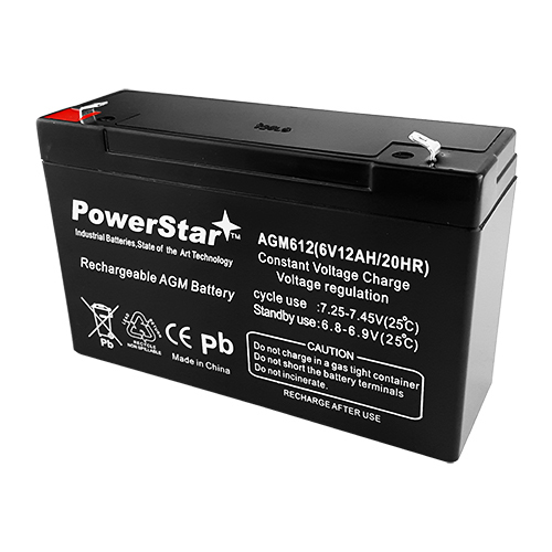PS-6100 F2, 6V 12Ah Rechargeable Sealed Lead Acid (SLA) Battery | eBay