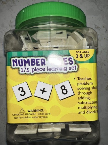 Eureka Number Tiles 175-Piece Math Learning Set In Container Science Of ...