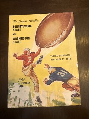 1948 vintage College football program Pennsylvania State vs Washington ...