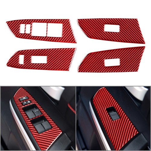 Carbon Fiber Interior Door Window Lift Switch Cover Trim For Toyota ...