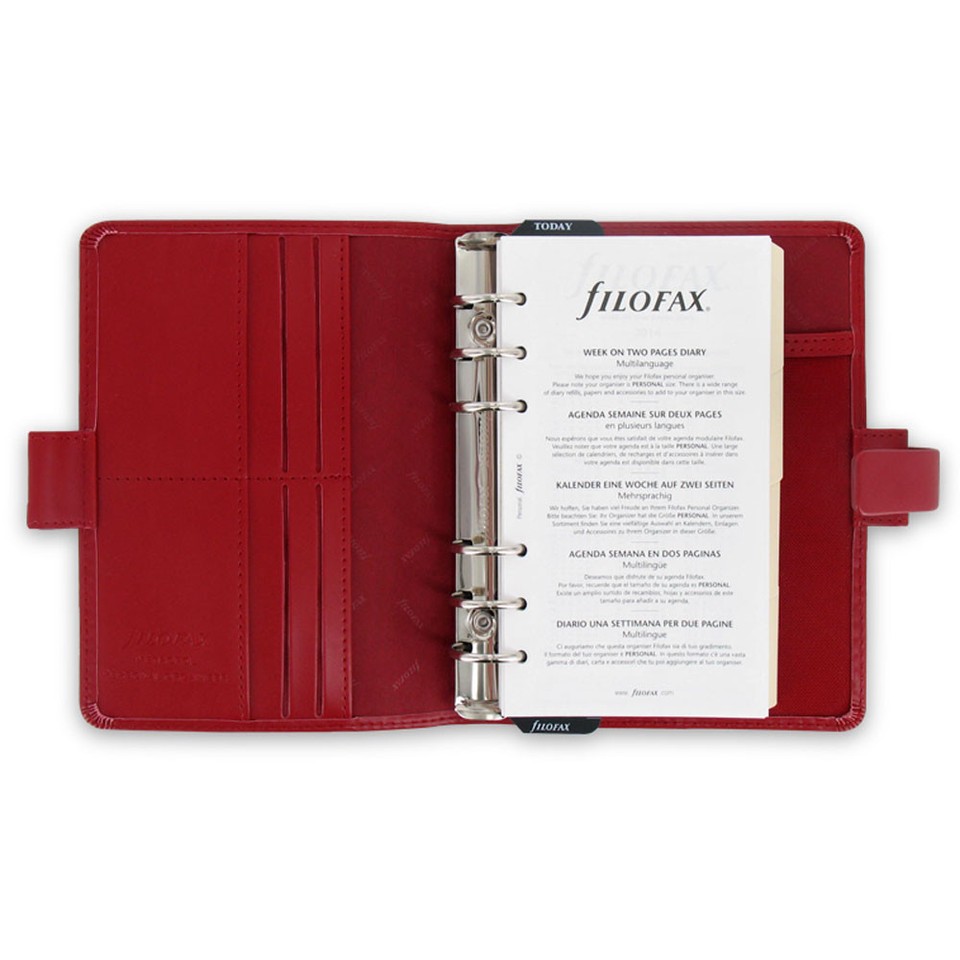 Filofax Personal Size Metropol Organiser Planner Diary Red Leather ...