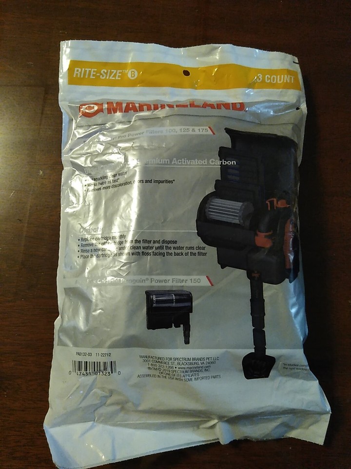 Penguin Marineland Filter Power Rite Size B Cartridges 100 125 175. 6 ...