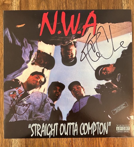 Ice Cube & DJ Yella NWA Signed Straight Outta Compton Record Vinyl ...