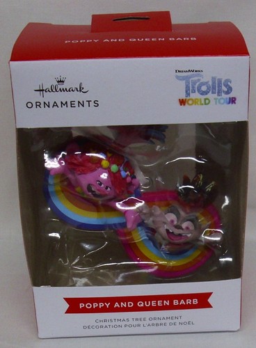 Hallmark Christmas Ornament Dreamworks Trolls World Tour Poppy & Queen ...