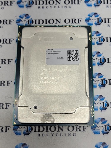 INTEL Xeon Silver 4116 SR3HQ 2.10 GHz 16.5 MB 85 W SKU 13734 | eBay